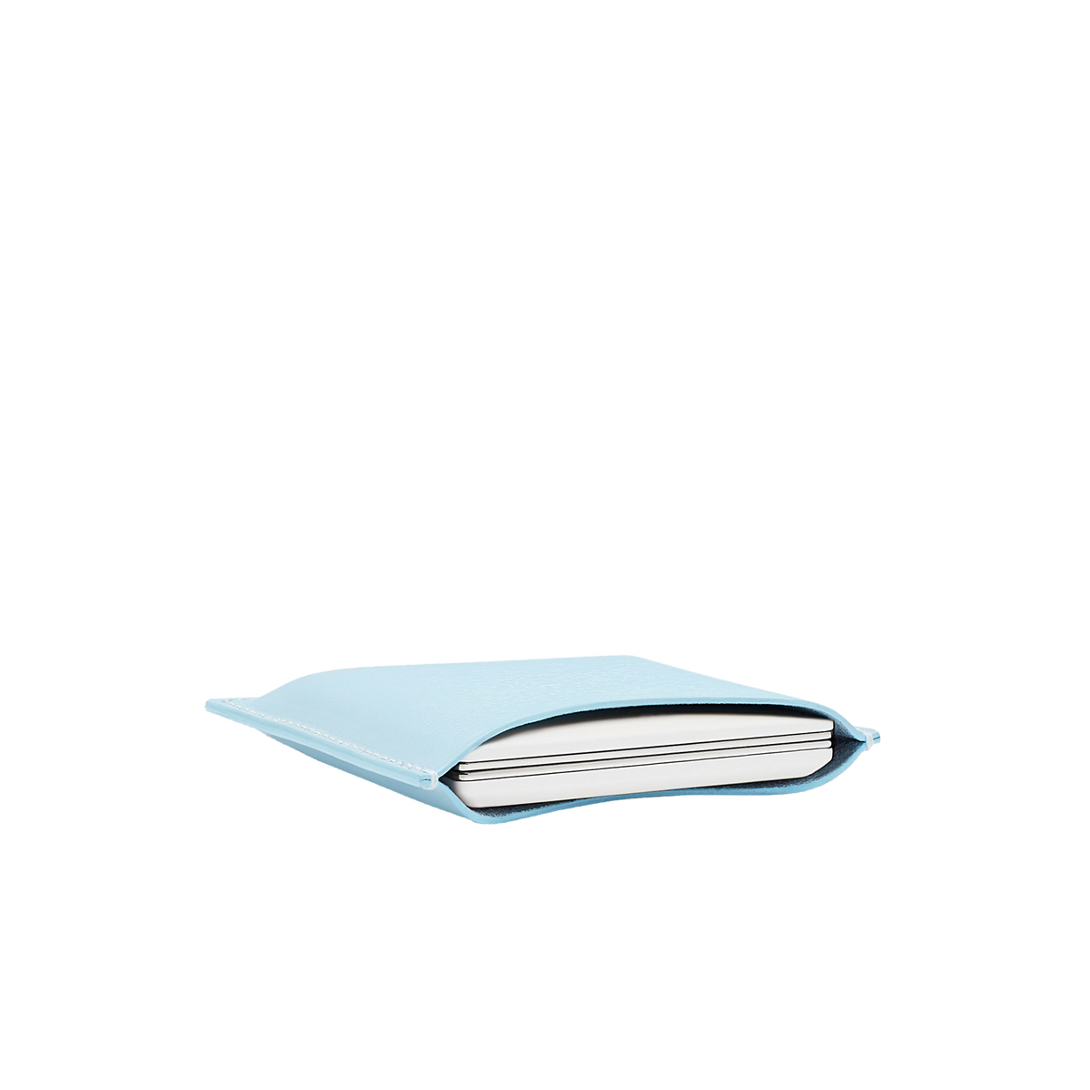 Refillable Blue fine leather powder case – Muse & Heroine